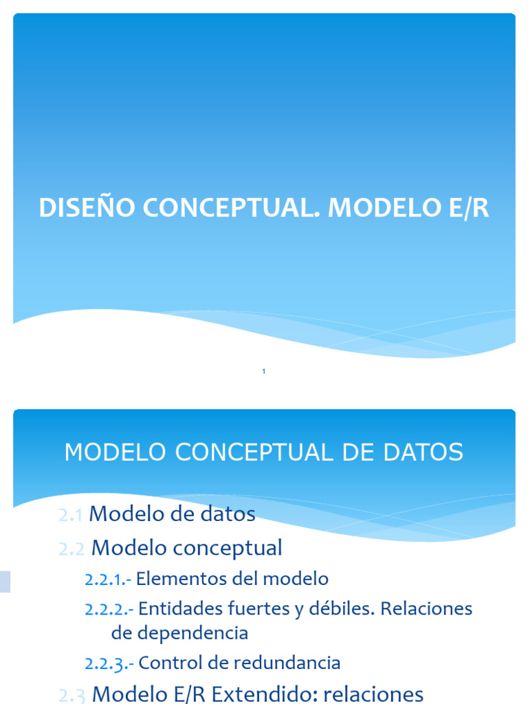UD05 3 DiseñoConceptual ERD | PDF | Modelo conceptual