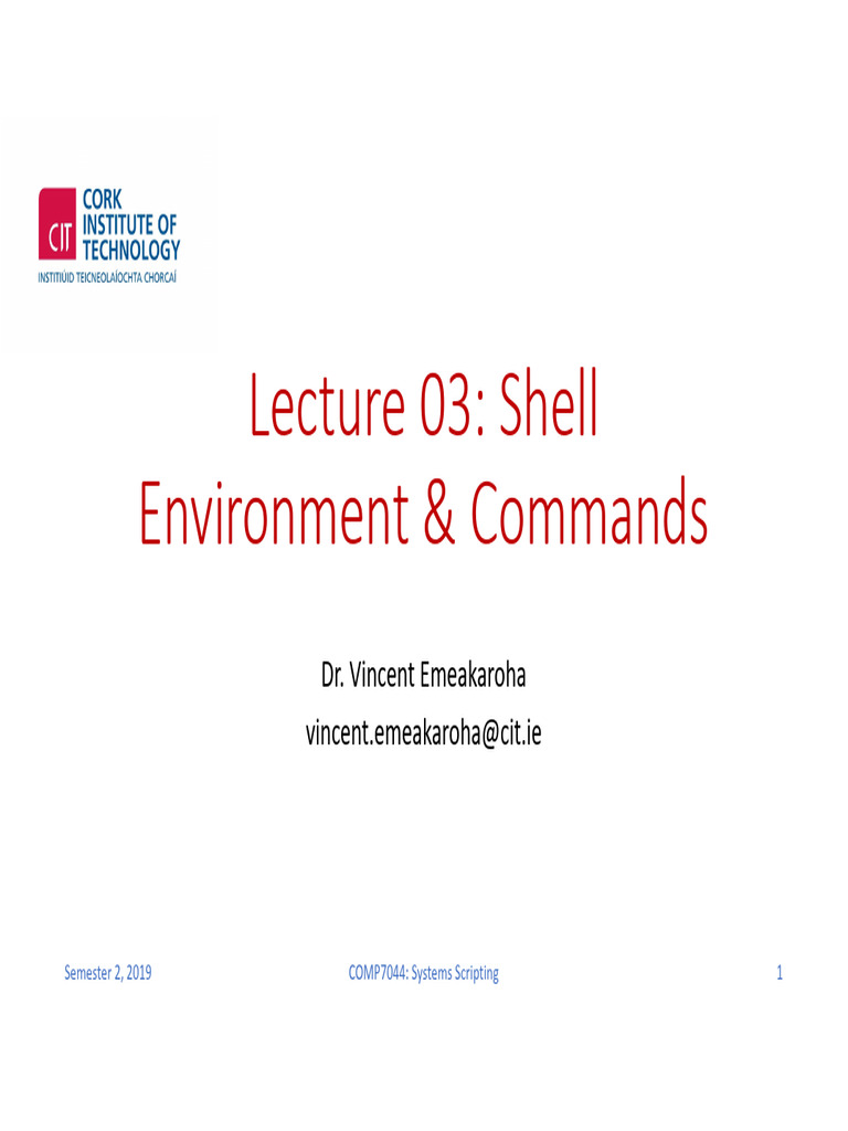 Lecture03 Environment Commands | PDF | Variable (Computer Science) | Zip (File Format)