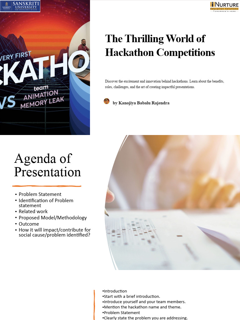Hackathon Presentation Guide: Key Insights | PDF