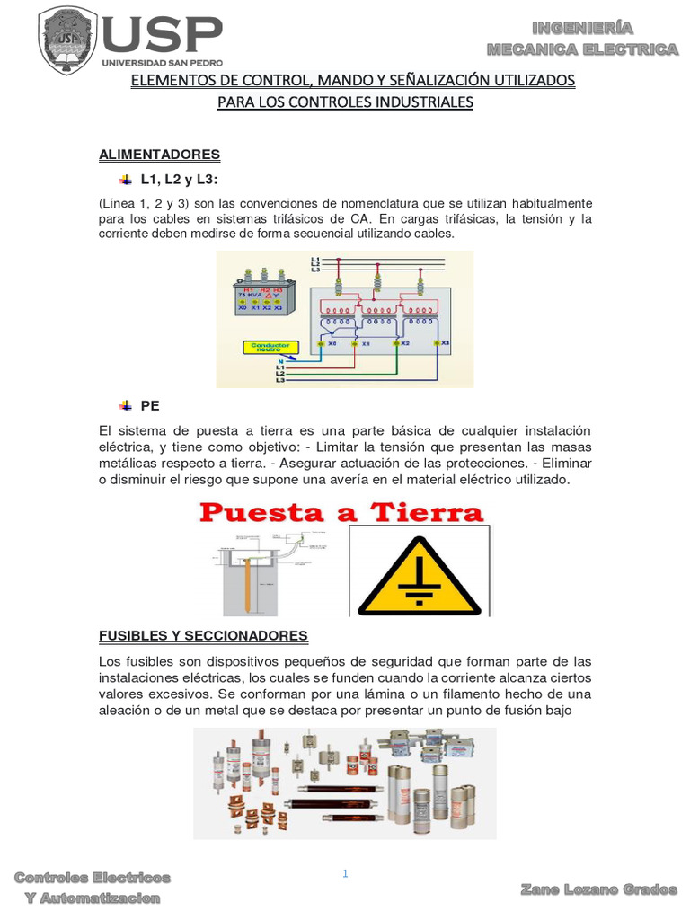 ELEMENTOS DE MANDO , CONTROL Y SEÑALIZACION | PDF | Relé | Inductor