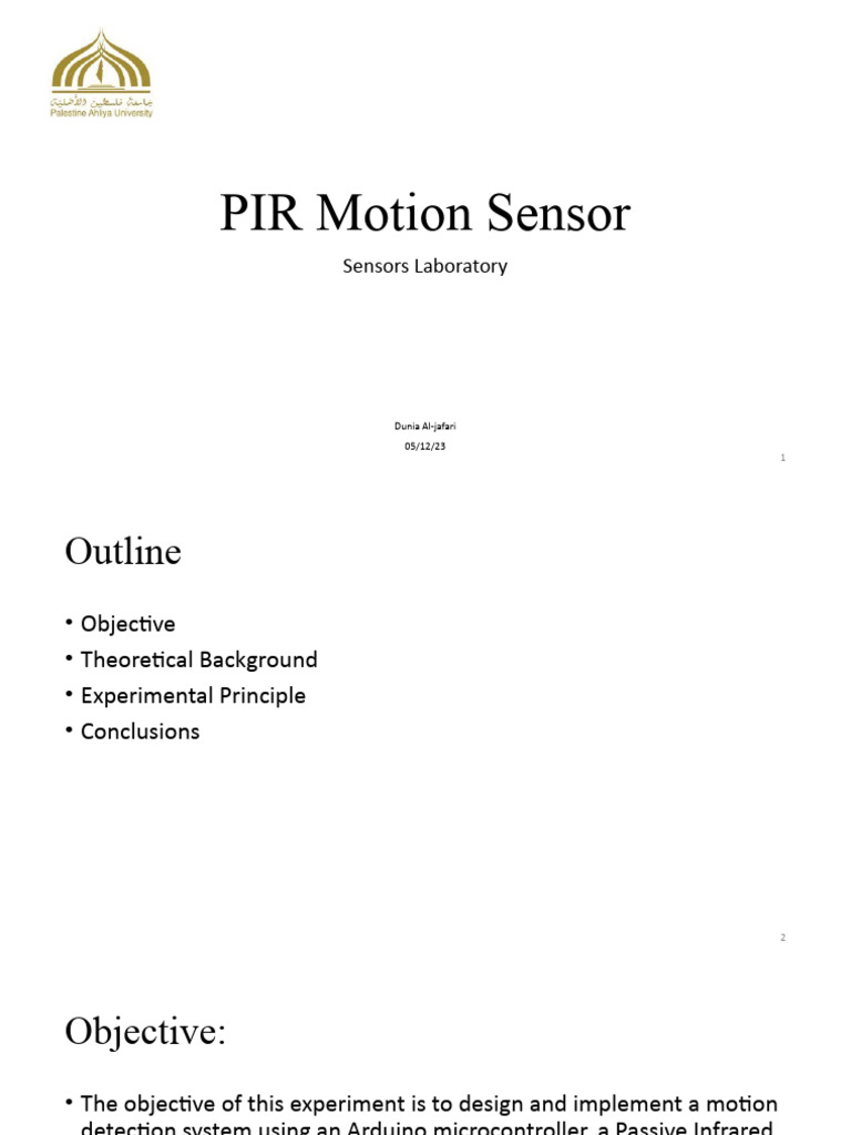 PIR Motion Sensor - Dunia | PDF | Electrical Engineering | Computer ...