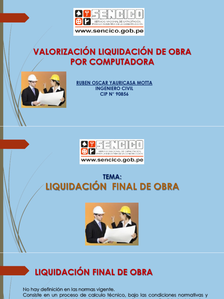 Liquidacion Final de Obra | PDF | Liquidación