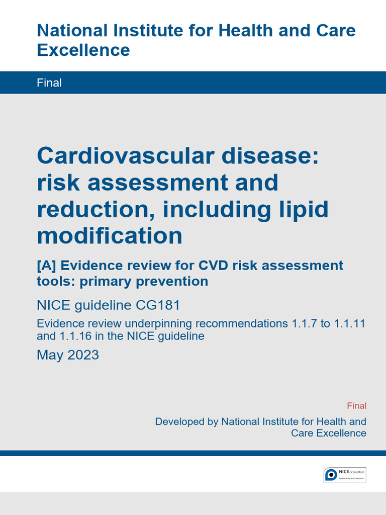 Cardiovascular Disease Risk Assessment And Reduction Including Lipid
