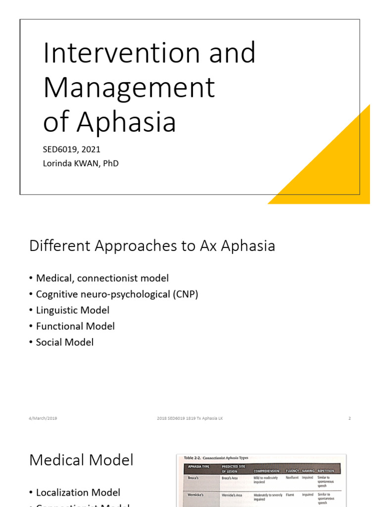 Aphasia Management for Clinicians | PDF | Aphasia | Communication