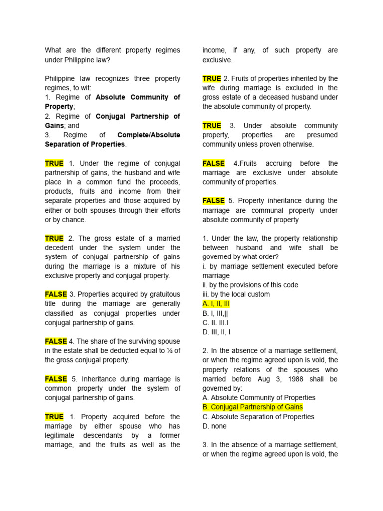 Gross Estate Exercises | PDF | Marriage | Property