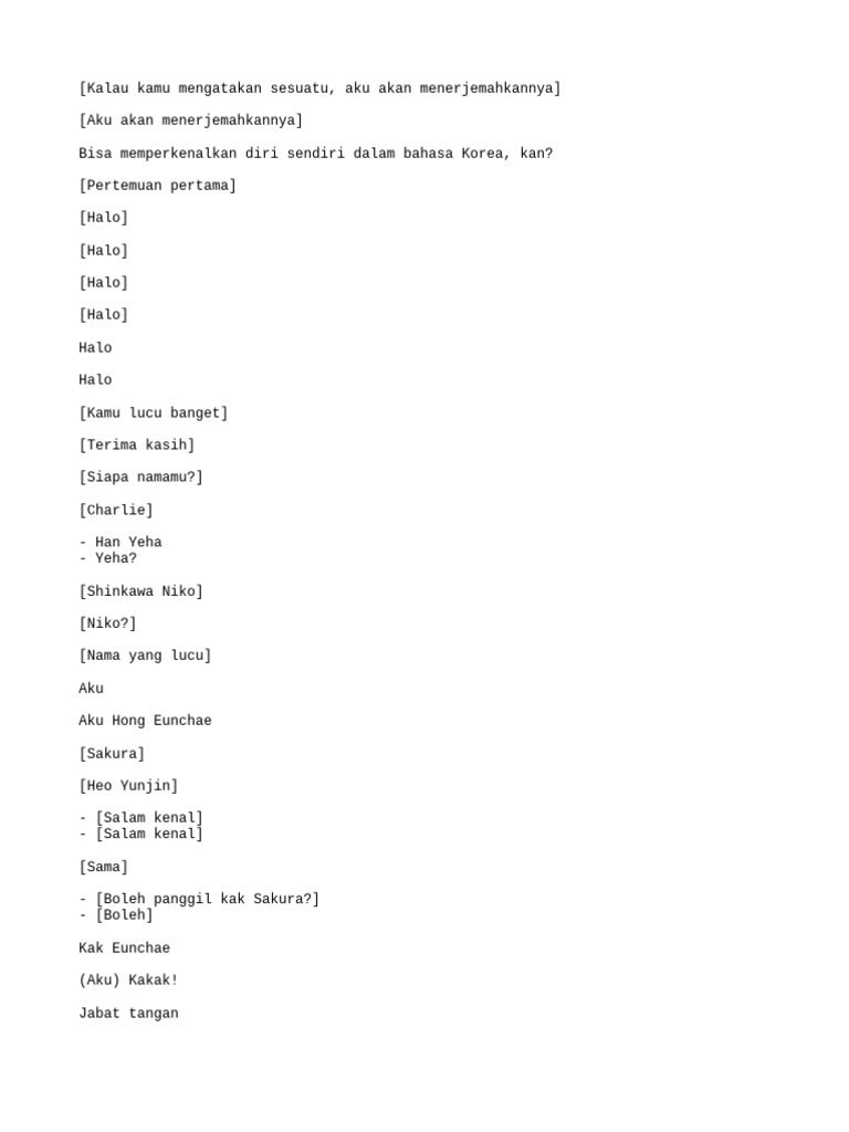 Indonesian EP.1 안녕 Hi こんにちは 르세라핌의 한미일 친구 만들기 ODG | PDF
