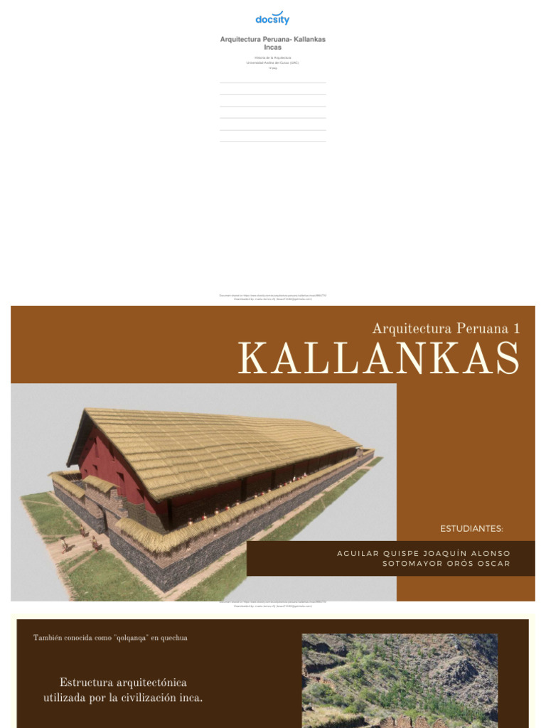 arquitectura-peruana-kallankas-incas | PDF | Imperio Inca | Perú