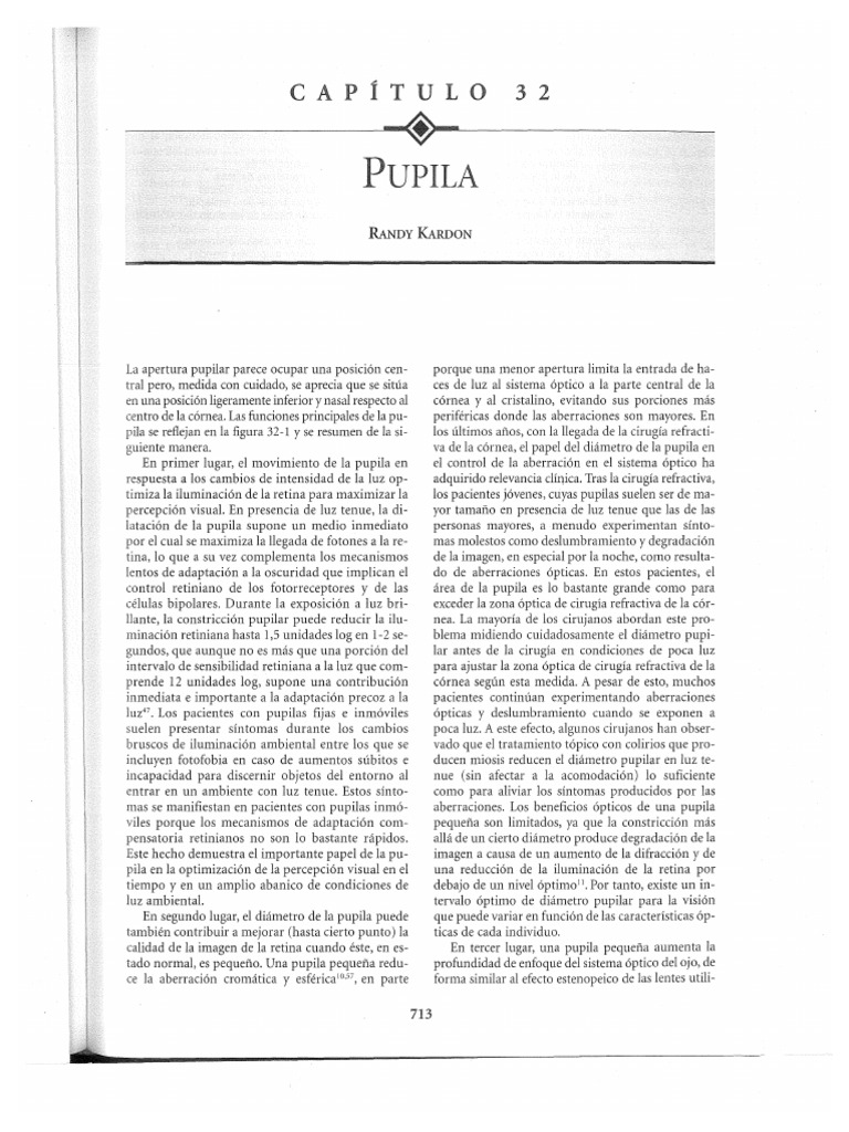 Funciones y relevancia clínica de la pupila | PDF | Percepción visual | Ojo