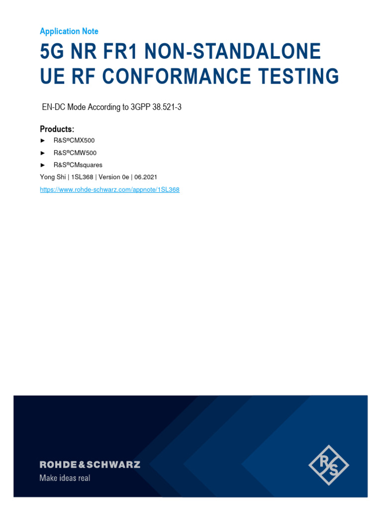 1SL368 0e 5G NR UE RF Conformance 38.521-3 | PDF | Duplex ...