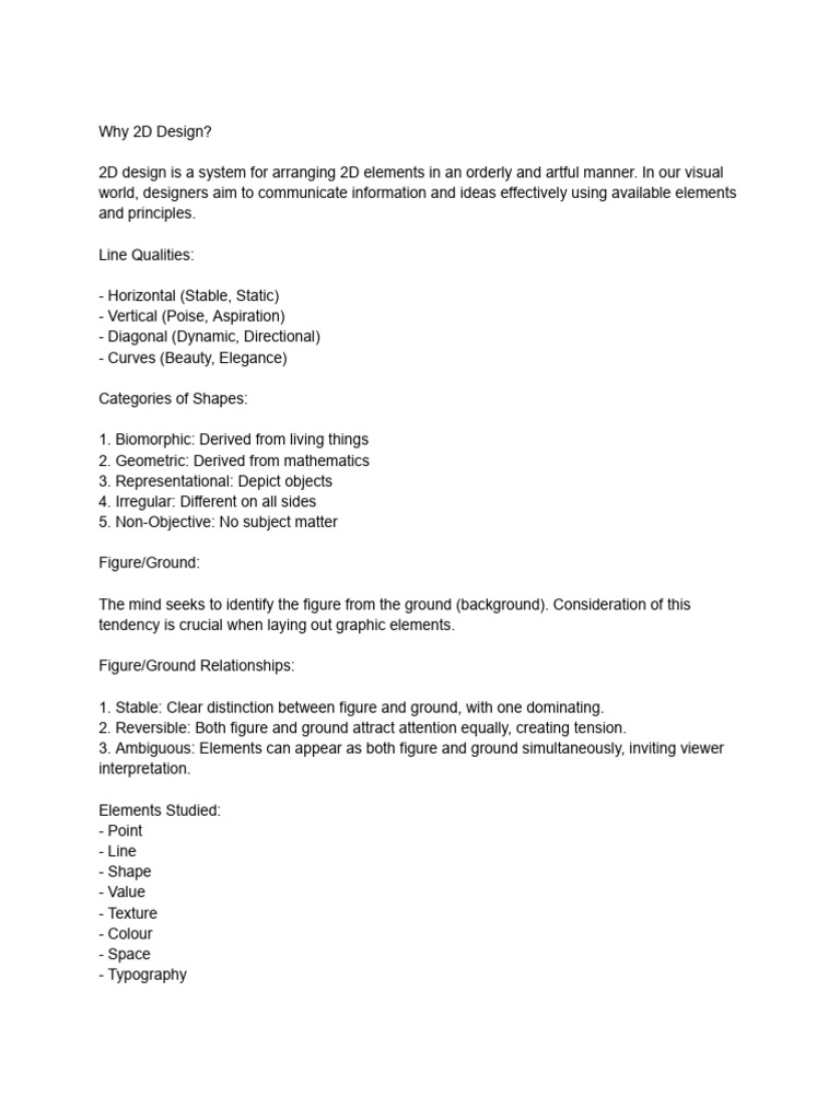 2D Design Principles | PDF