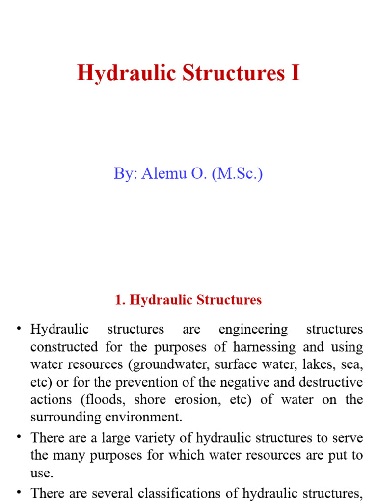 Overview of Hydraulic Structures | PDF | Science & Mathematics