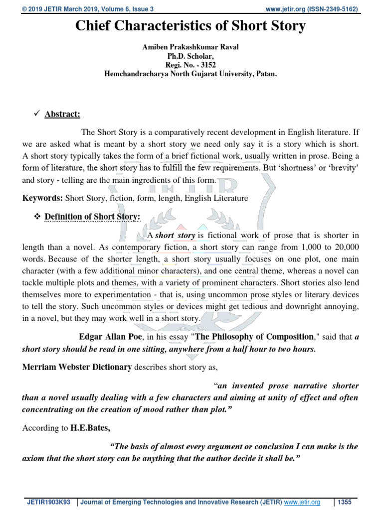 JETIR1903K93 | PDF | Fable | Short Stories