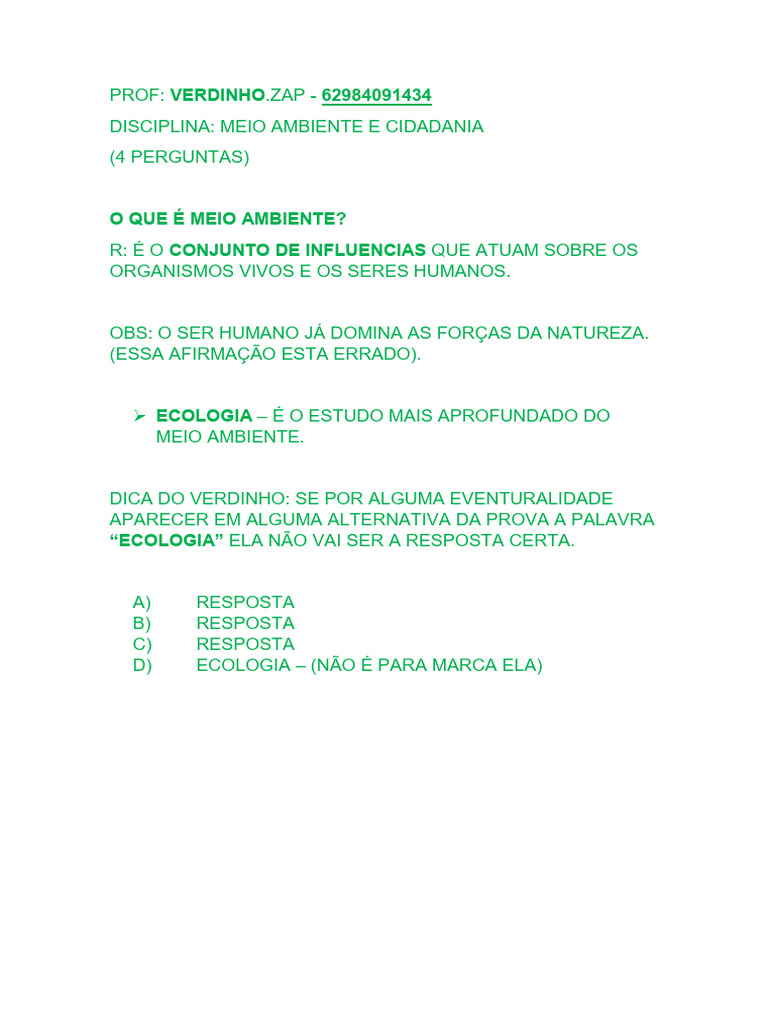 Resumo Meio Ambiente 01.12.2023 Noturno | Download grátis PDF ... Resumo Meio Ambiente 01.12.2023 Noturno | Download grátis PDF ...