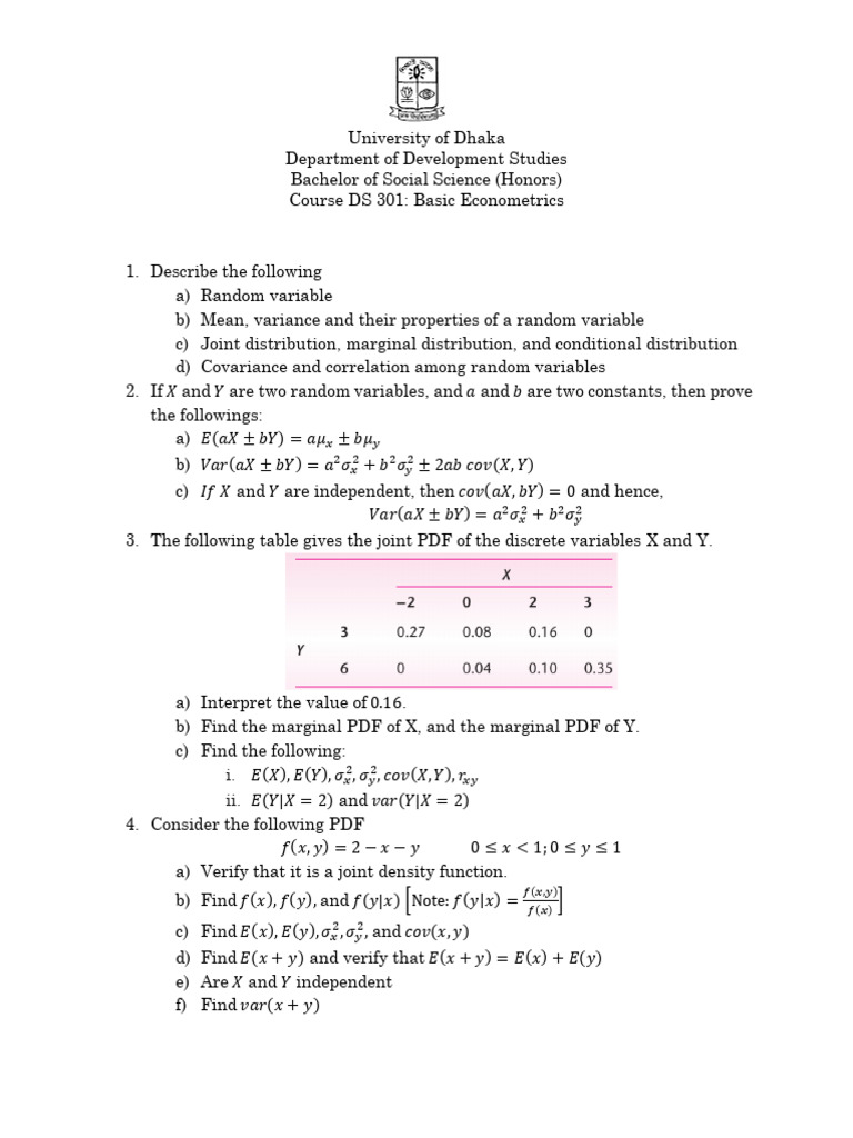 Econometrics | Download Free PDF | Probability Density Function | Applied Mathematics