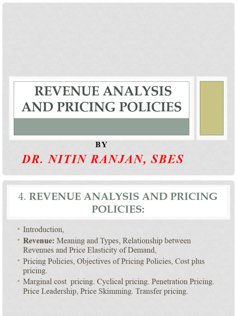Revenue Analysis and Pricing Strategies | PDF | Demand | Pricing
