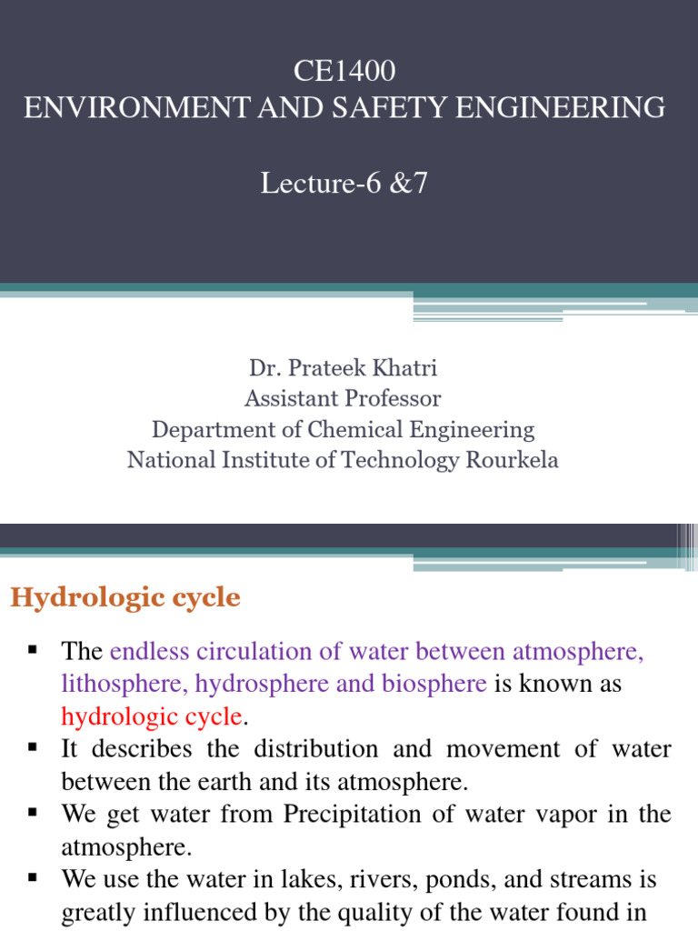 Lecture 6,&7 Water Pollution | PDF | Alkalinity | Water Pollution