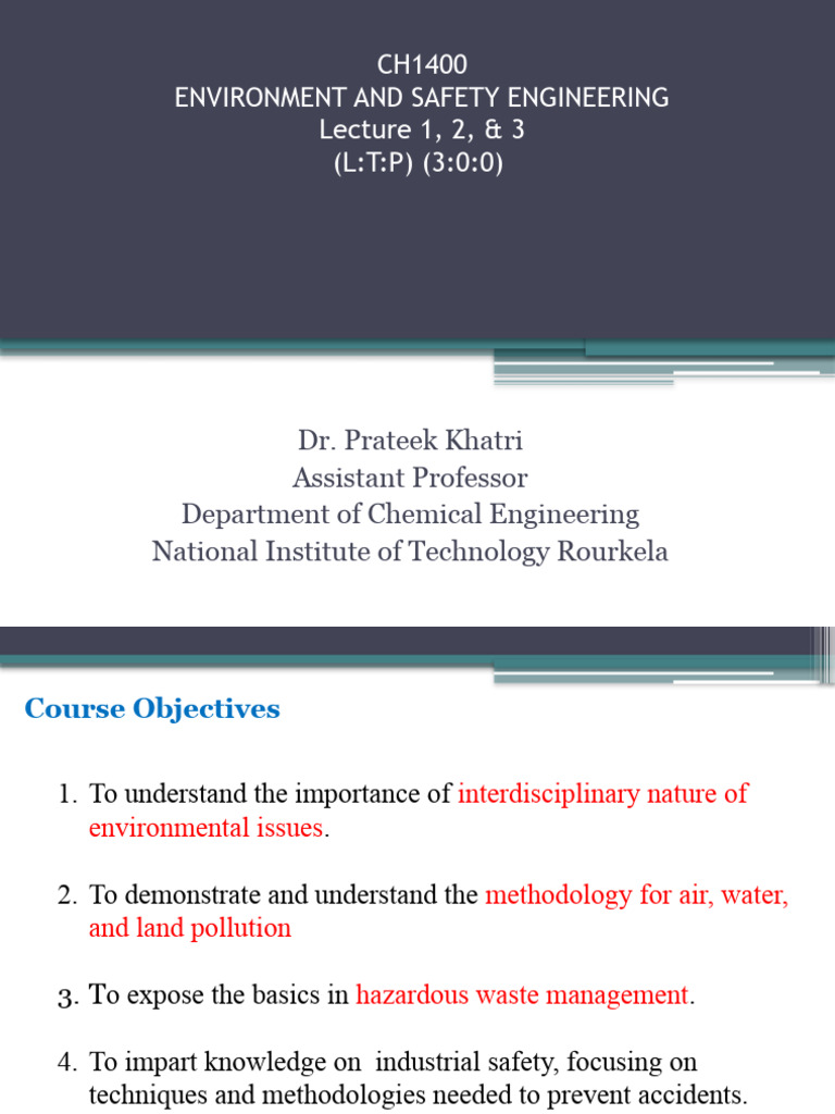 Lecture 1,2&3 | PDF | Air Pollution | Water Pollution