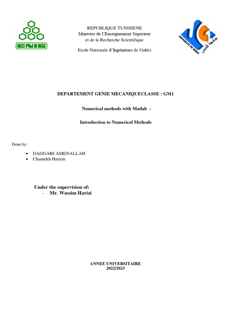 Numerical methods with Matlab | PDF | Differential Equations | Subtraction