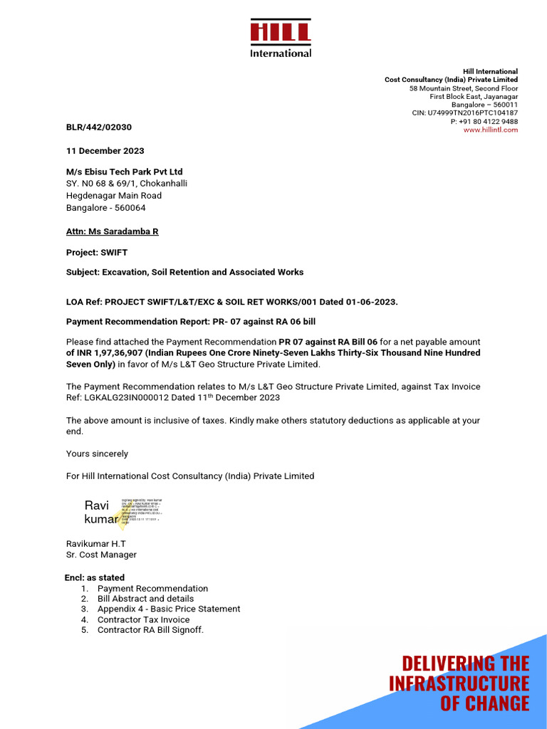 Swift - L & T Geo - Ebisu Tech Park - PR 07 | PDF | Concrete | Deep Foundation
