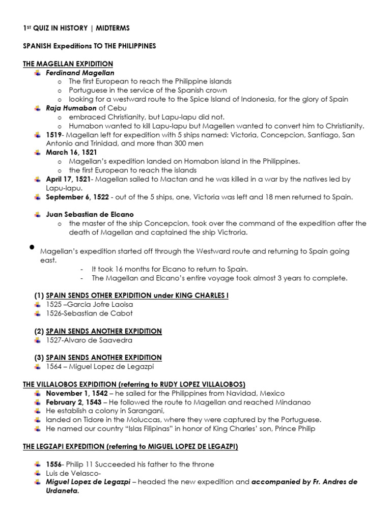 Spanish Expedition To The Philippines | PDF | European Colonization Of ...