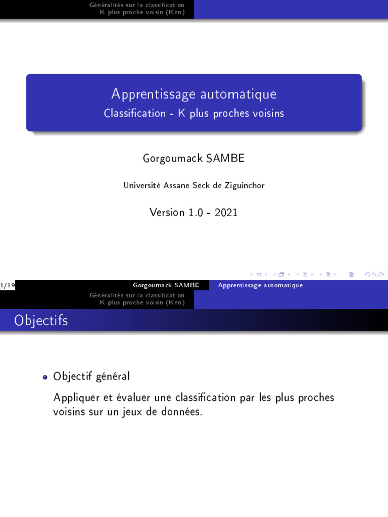 Introduction au KNN et ses Applications | PDF | Apprentissage automatique | Machine à vecteurs ...