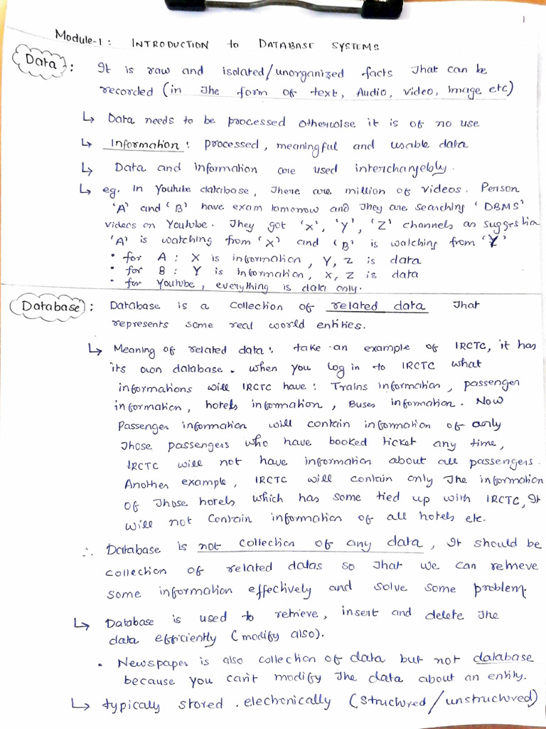 Module-1 - DBMS Final | PDF | Relational Model | Relational Database Module-1 - DBMS Final | PDF | Relational Model | Relational Database