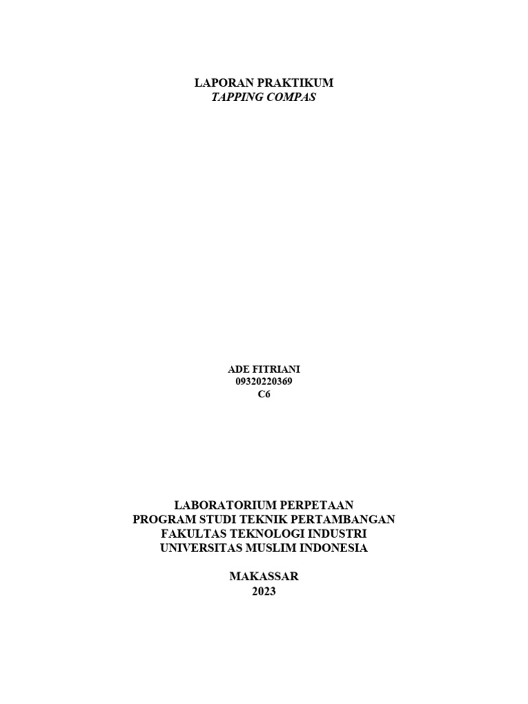 Jurnal Tapping Compas | PDF