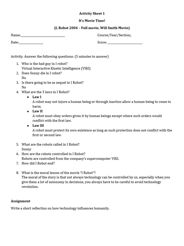 Activity Sheet 1 | PDF