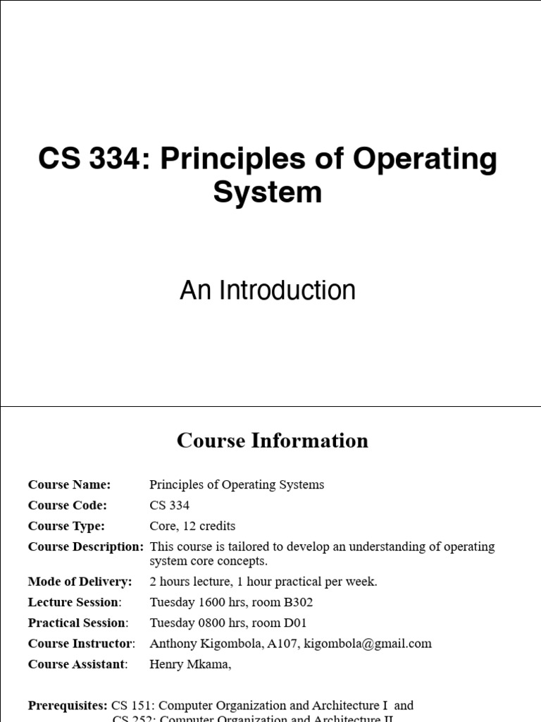Lecture 1 Introduction | PDF | Operating System | Process (Computing) Lecture 1 Introduction | PDF | Operating System | Process (Computing)