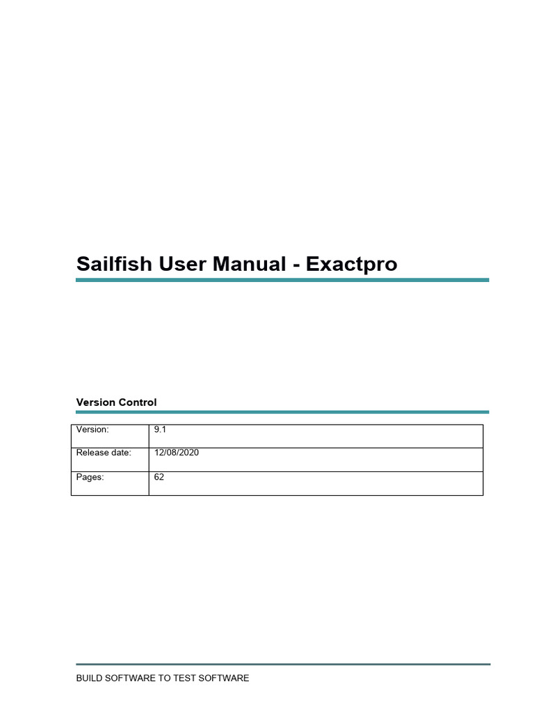 Sailfish Manual | PDF | Databases | Computer File