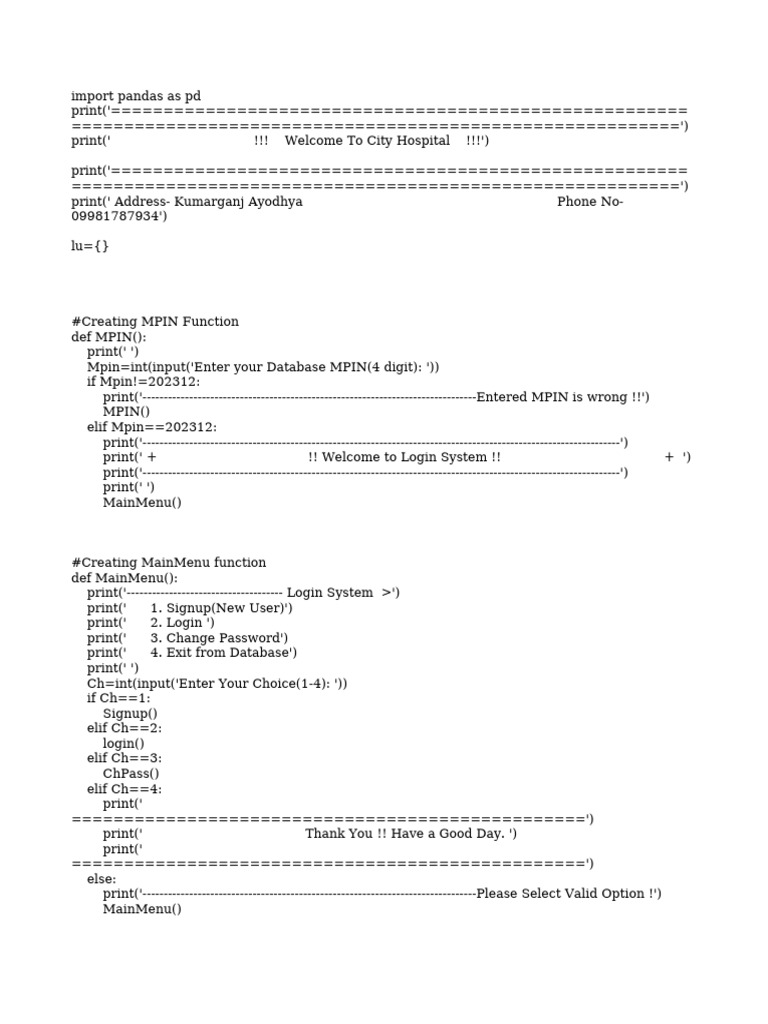 Shivansh - Hospital Management | PDF | Computing | Software