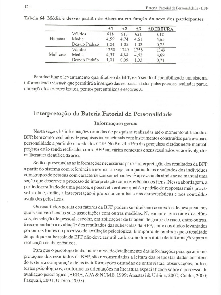 Interpretação BFP | PDF