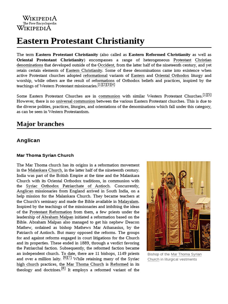 Eastern Protestant Christianity Extra | PDF | Western Christianity ...