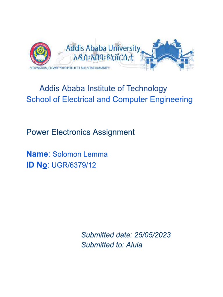 Power Electronics Assignment | PDF