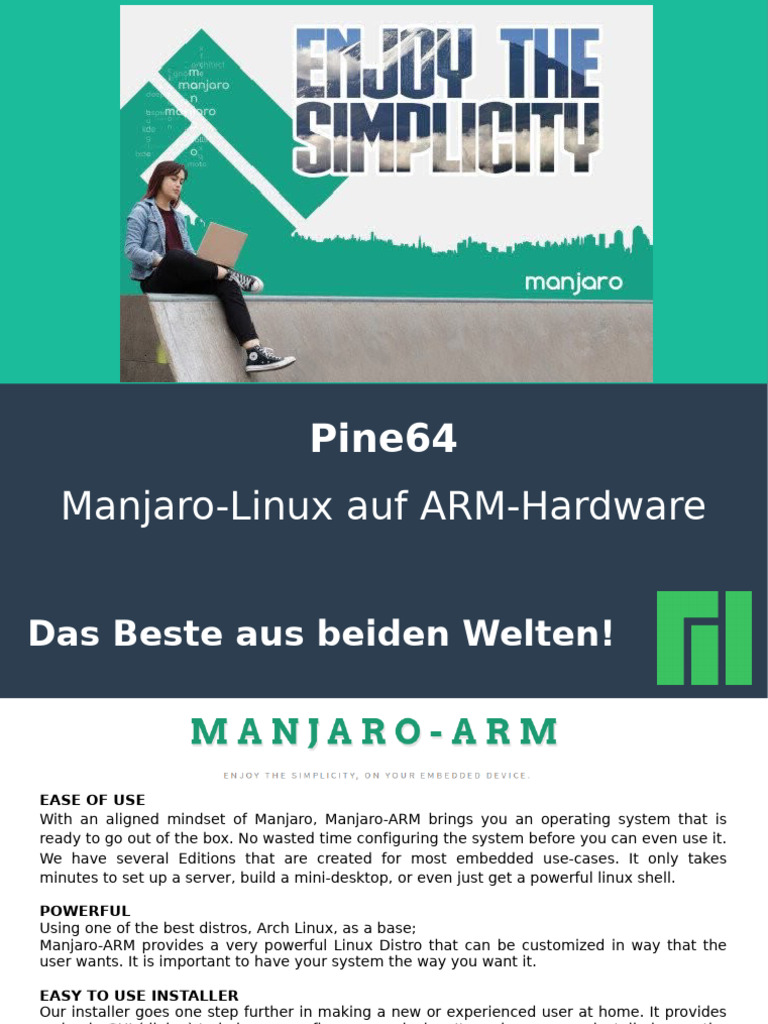 Pine64 - Manjaro-Linux Auf ARM-Hardware | PDF | Classes Of Computers | Personal Computing