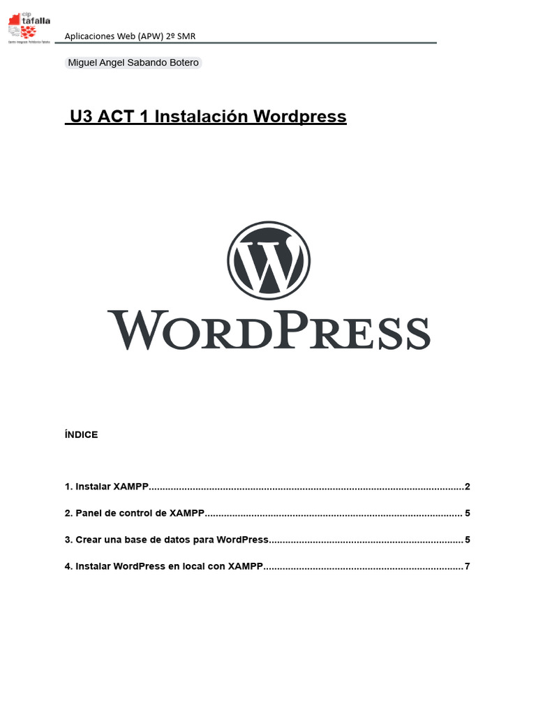 Ut3 Act1 | PDF | Word Press | Red mundial