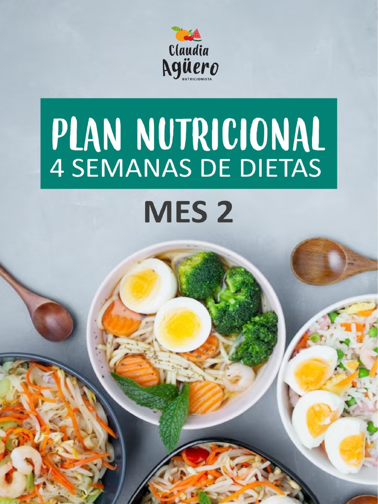 Plan Nutricional - 4 Semanas de Dietas (1700kcal) | PDF | Alimentos | ensalada