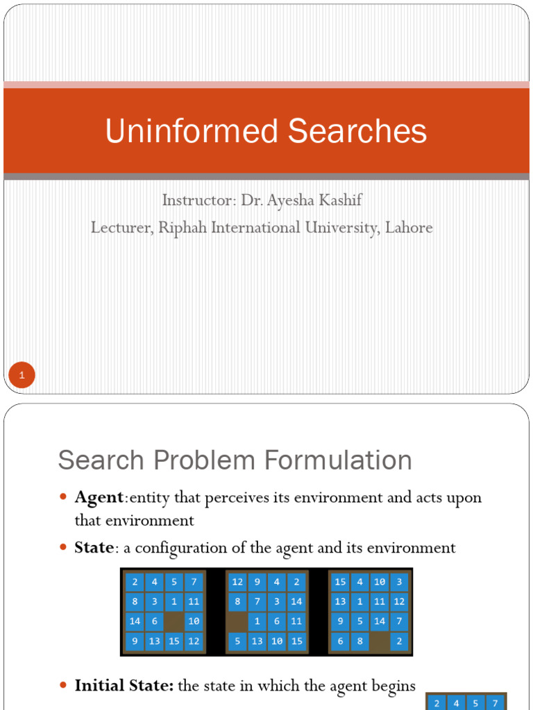 W4-Uninformed Searches | PDF | Queue (Abstract Data Type) | Computational Problems