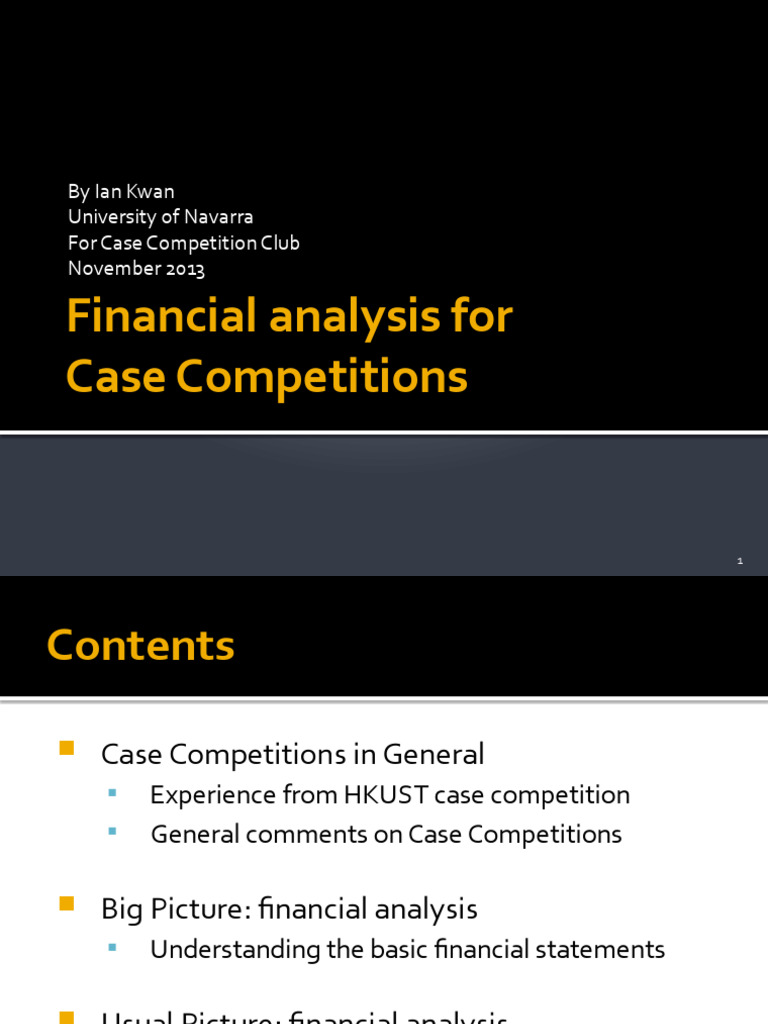 Case Competition Guide Pdf Income Statement Valuation Finance