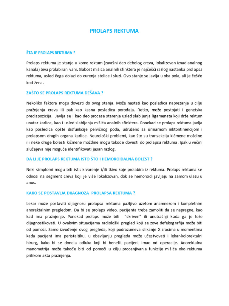 Prolaps Rektuma | PDF