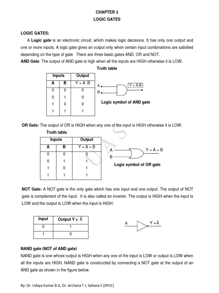 @3 Logic Gates | PDF | Logic Gate | Digital Electronics