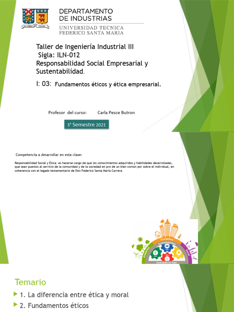 Responsabilidad Social Empresarial y Sustentabilidad, ETICA | PDF | Moralidad | Responsabilidad ...
