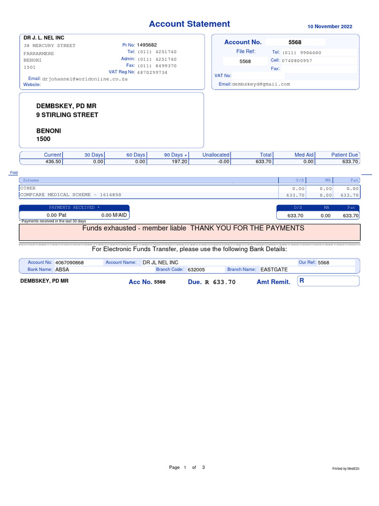 Detailed Account Statement | PDF