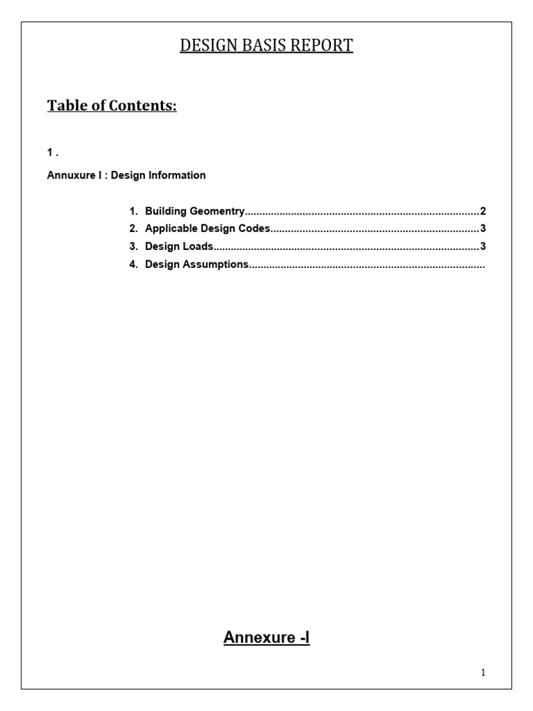Design Basis Report - PEB For Ramu Project at Bangalore. | PDF ...