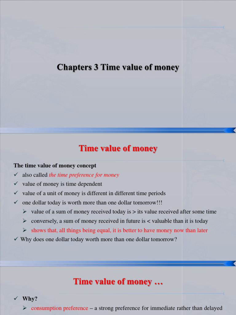 Time Value of Money Basics | PDF | Present Value | Money