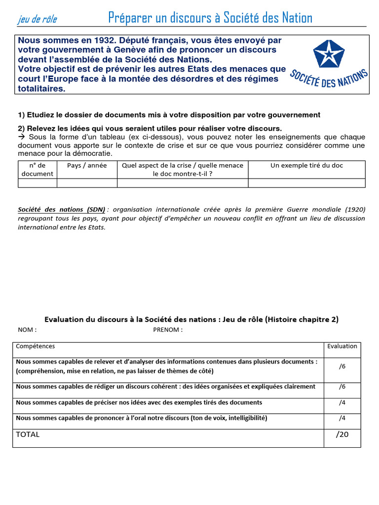 Fiche de Consignes - Grille D Evaluation | PDF