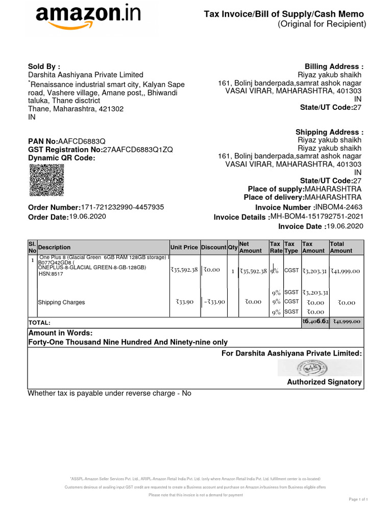 invoice 123 | PDF | Invoice | Trade