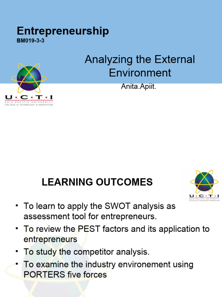 Analyzing the Environment | PDF | Swot Analysis | Business Economics