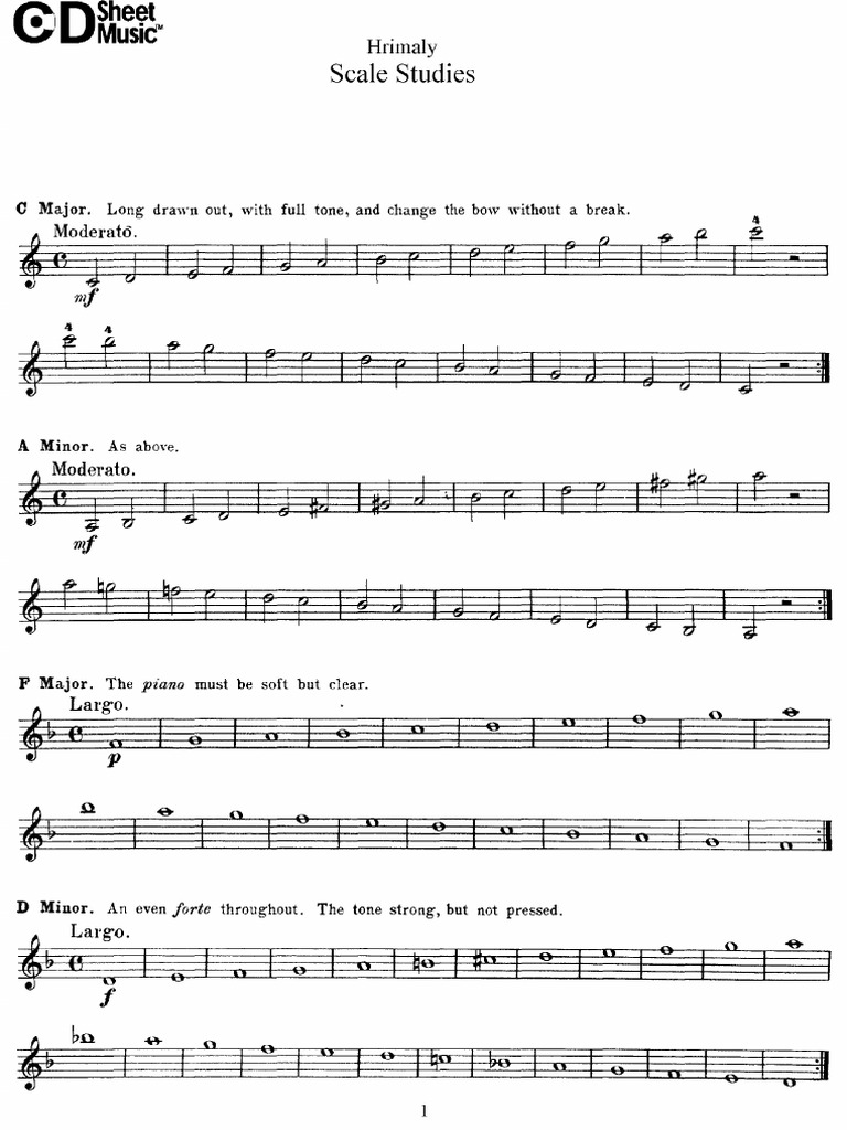 Hrimaly-Scale Studies For The Violin | PDF