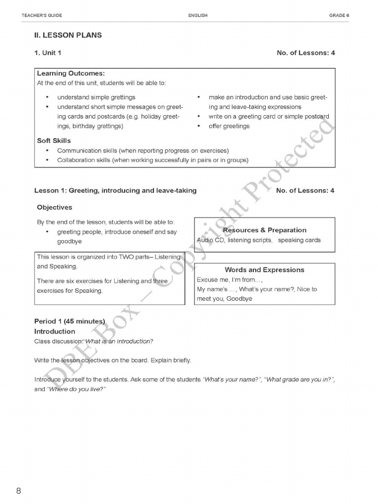 g6tg Eng Unit1 | PDF